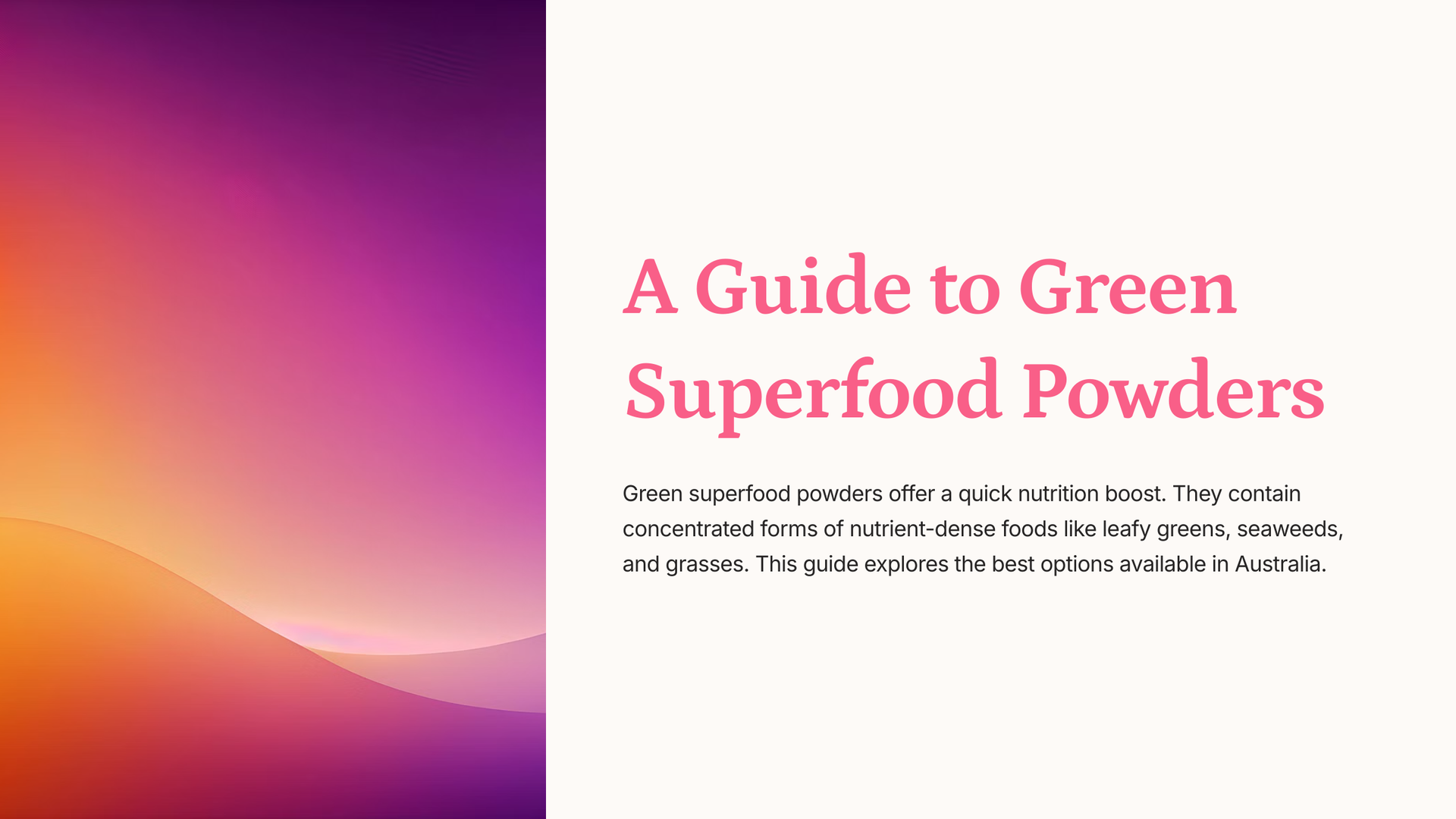 A Guide to Green Superfood Powders: Boost Your Health in One Scoop ...